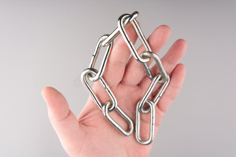 The Concept of Oppression and Violence. Arm and Chain Stock Photo ...