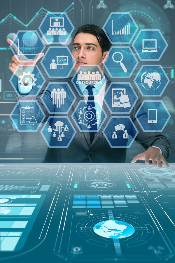 Concept of Outsourcing in Modern Business Stock Photo - Image of ...