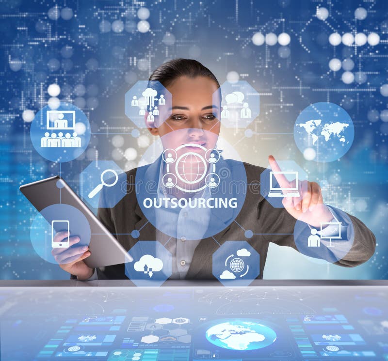 Concept of Outsourcing in Modern Business Stock Image - Image of ...