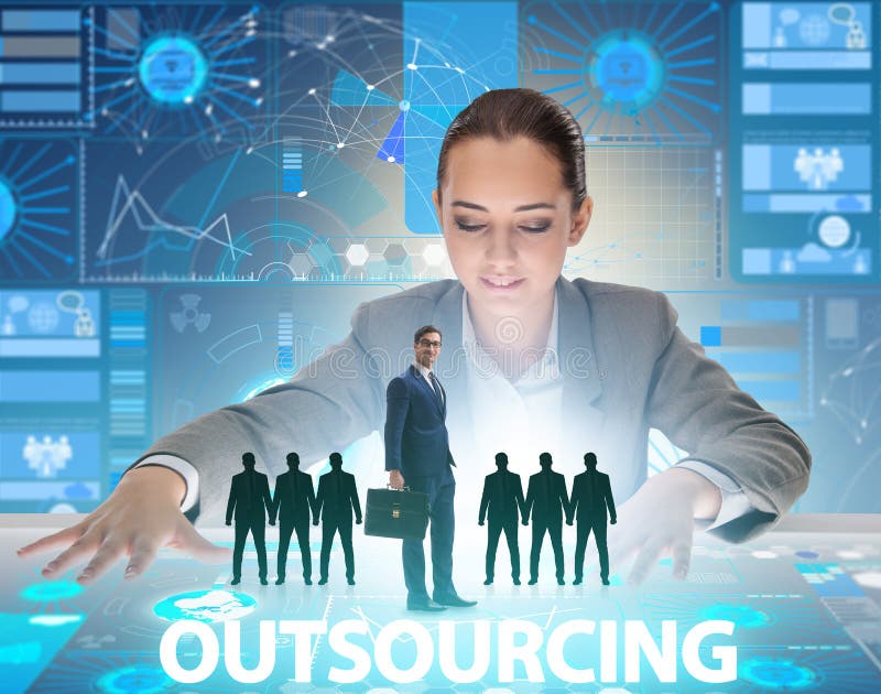 Concept of Outsourcing in Modern Business Stock Photo - Image of ...