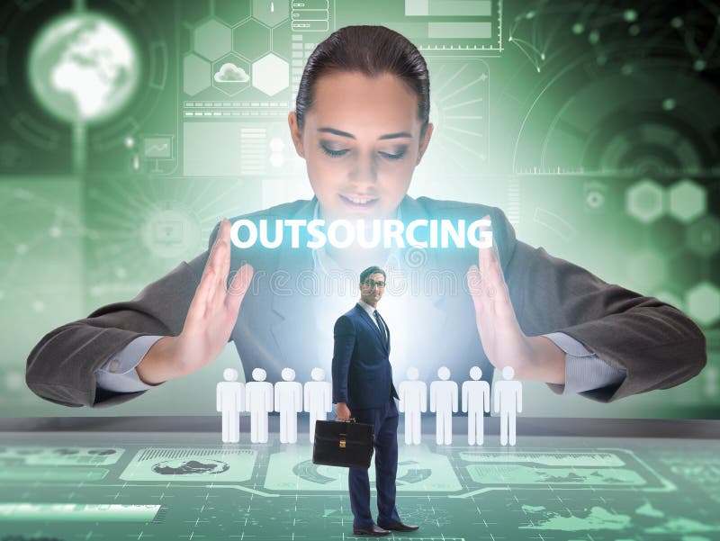 Concept of Outsourcing in Modern Business Stock Photo - Image of ...
