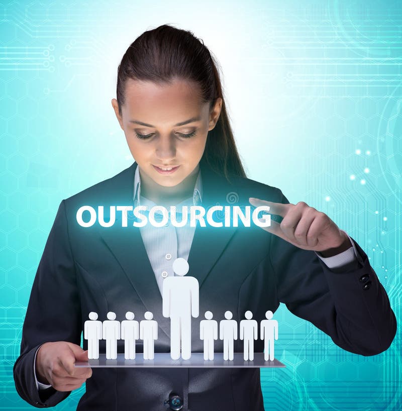 Concept of Outsourcing in Modern Business Stock Image - Image of ...