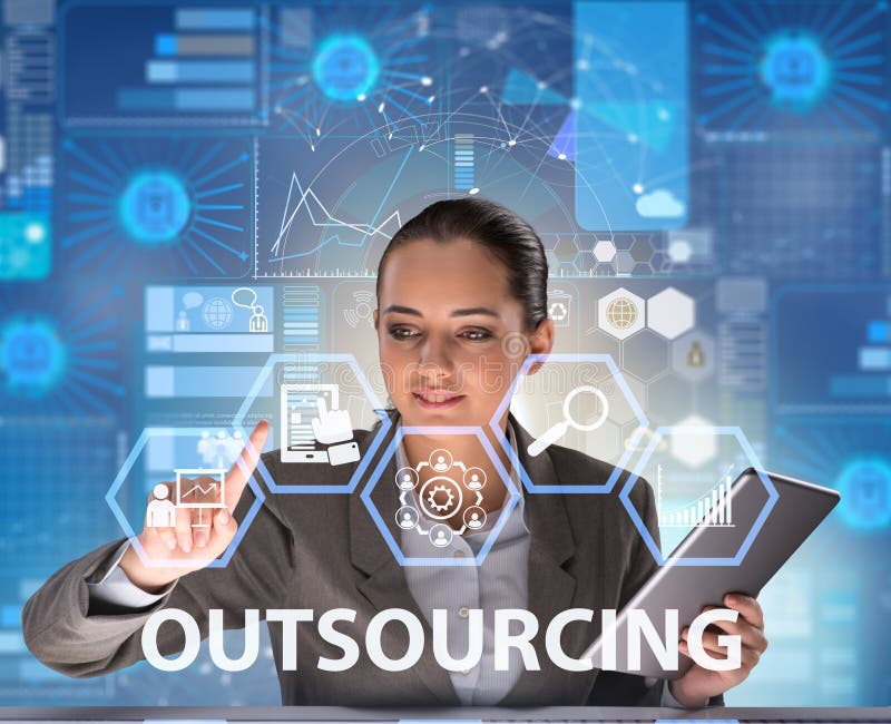 Concept of Outsourcing in Modern Business Stock Image - Image of ...