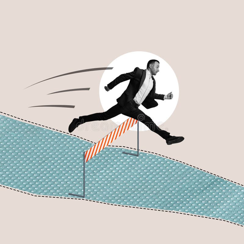 The Concept of Overcoming Difficulties. Stock Photo - Image of ...