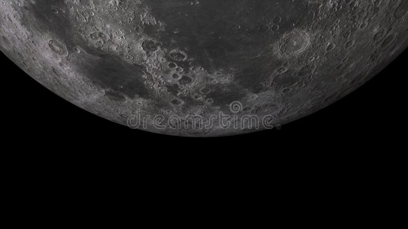 Concept 3-P1 Scenery of Realistic Moon from Space with Asteroid Impact ...