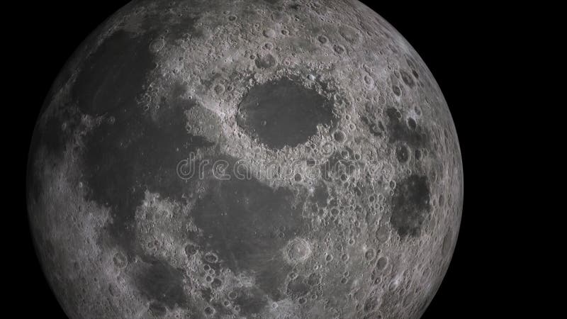 Concept 6-P1 Scenery of Realistic Moon from Space with Asteroid Impact ...