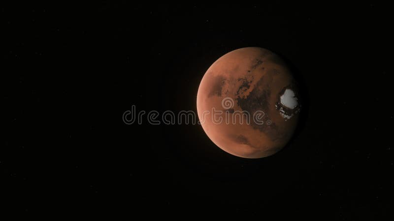 Concept 34-P1 View of the 3D Rendering Realistic Planet Mars Stock ...