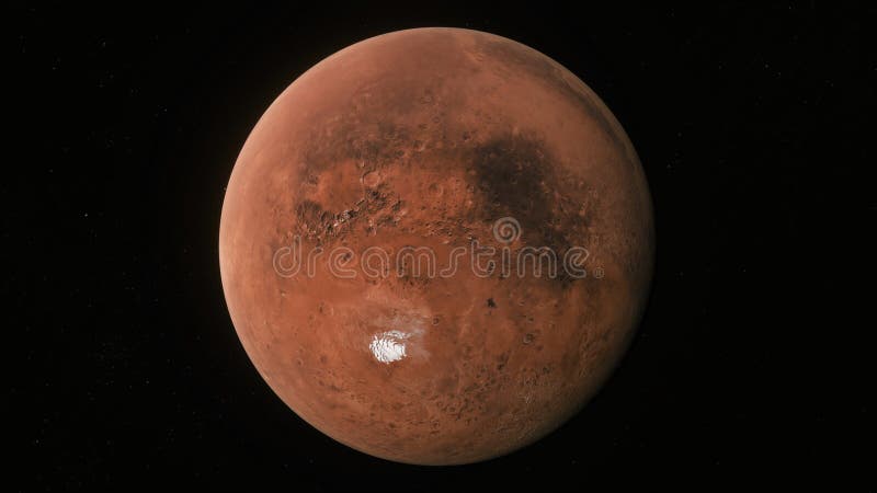 Concept 46-P1 View of the 3D Rendering Realistic Planet Mars Stock ...