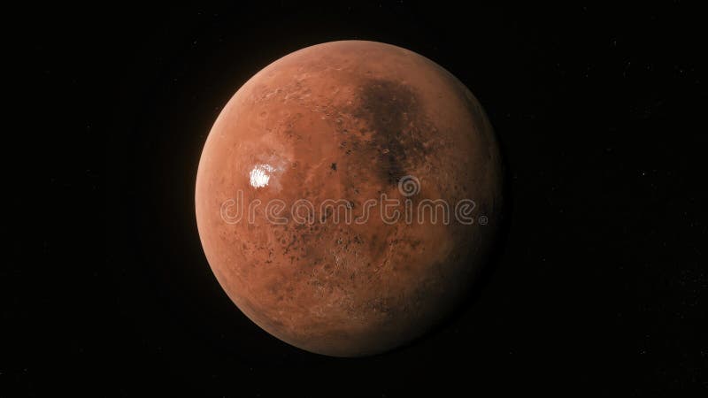 Concept 48-P1 View of the 3D Rendering Realistic Planet Mars Stock ...