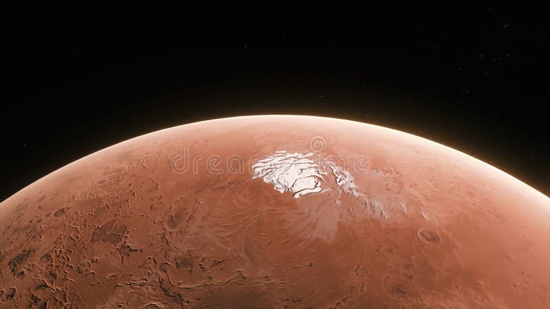 Concept 117-P1 View of the 3D Rendering Realistic Planet Mars Stock ...