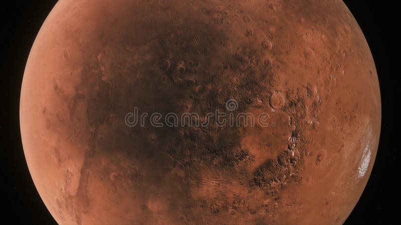 Concept 44-P1 View of the 3D Rendering Realistic Planet Mars Stock ...