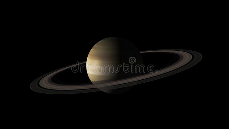 Concept 11-P1 View of the Realistic Planet Saturn from Space Stock ...