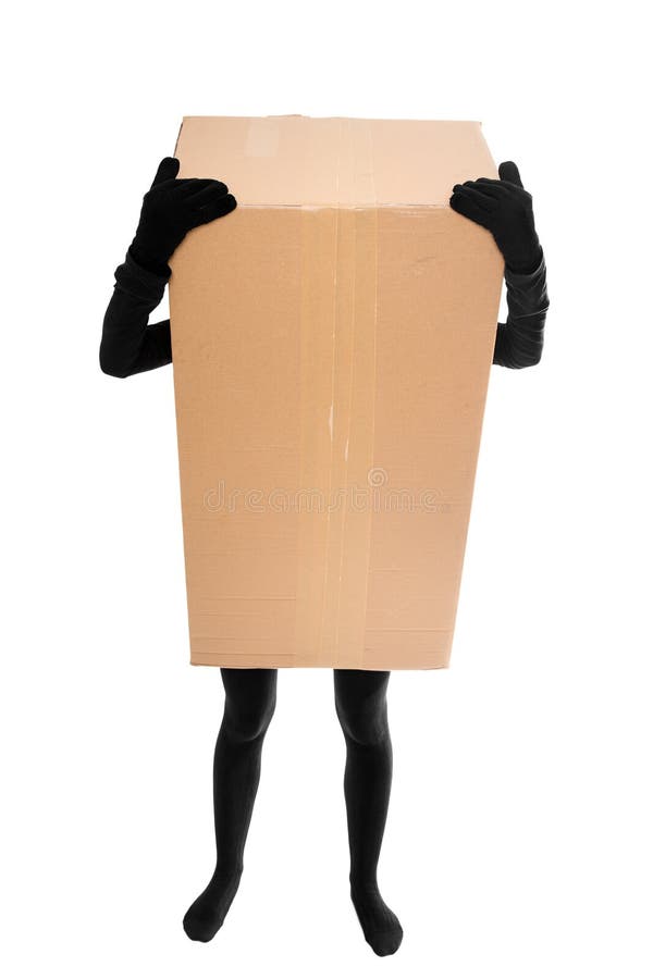 Concept: Package Delivery in Front of White Stock Photo - Image of ...