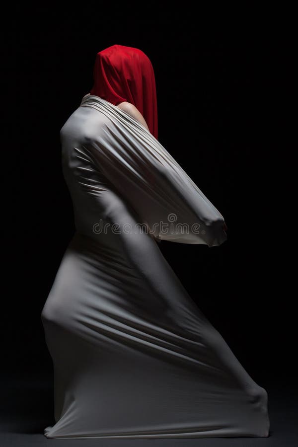 Concept of Pain - Faceless Female Silhouette Stock Image - Image of ...