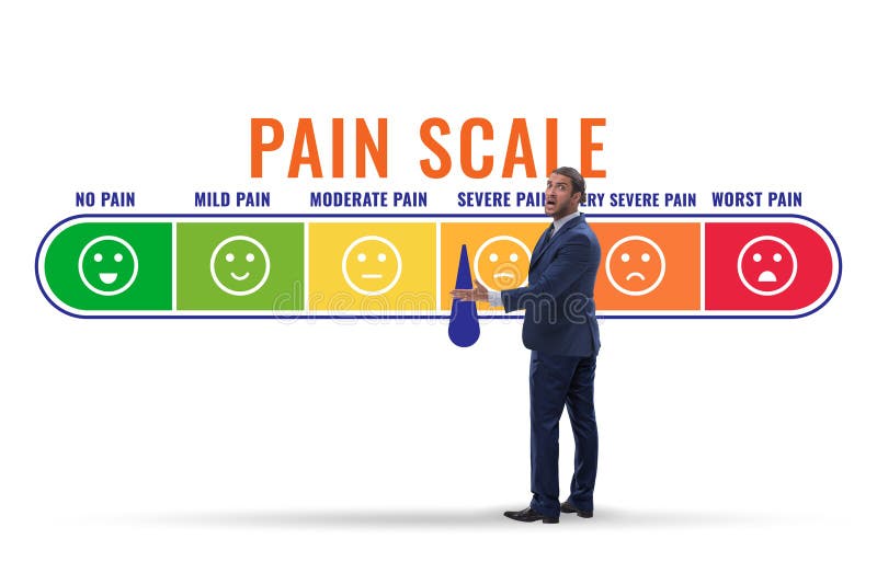 Concept of Pain Scale from Moderate To Strong Stock Photo - Image of ...