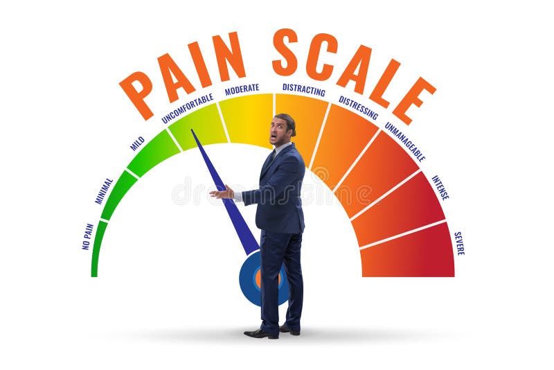Concept of Pain Scale from Moderate To Strong Stock Illustration ...