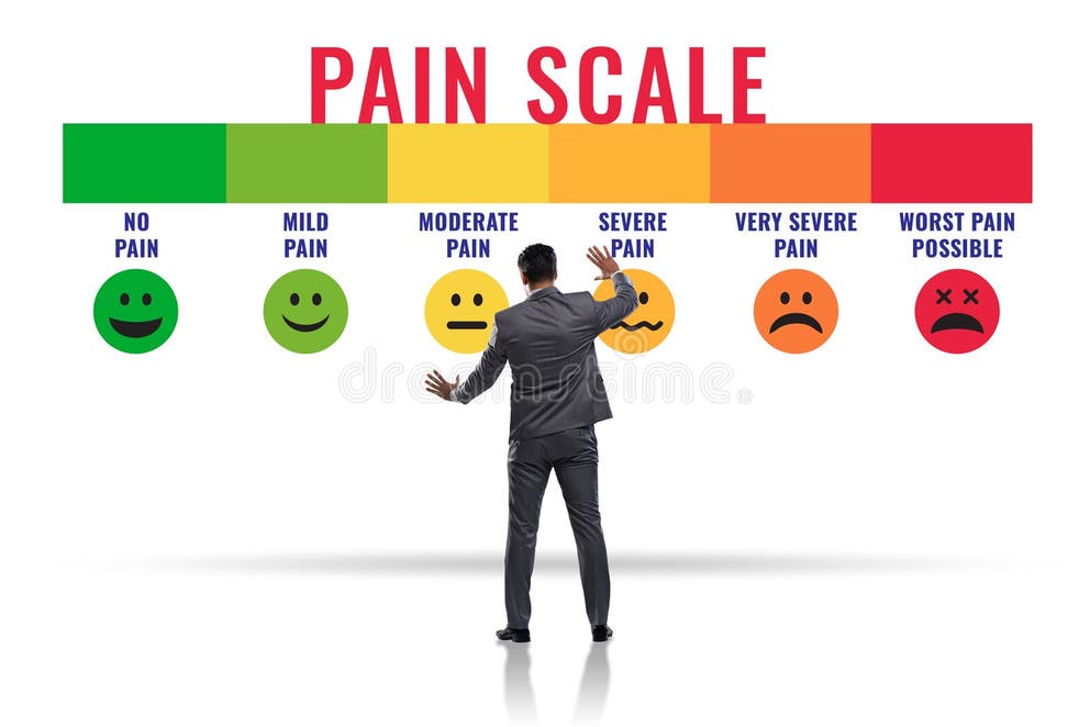 Concept of Pain Scale from Moderate To Strong Stock Illustration ...