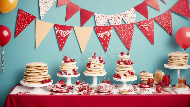 Pancake Paradise Festive Decorations for National Pancake Day.AI ...