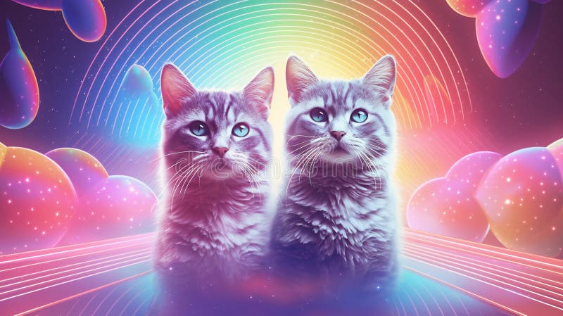 Concept of Parallel Universes with Two Versions of the Same Cat - AI ...