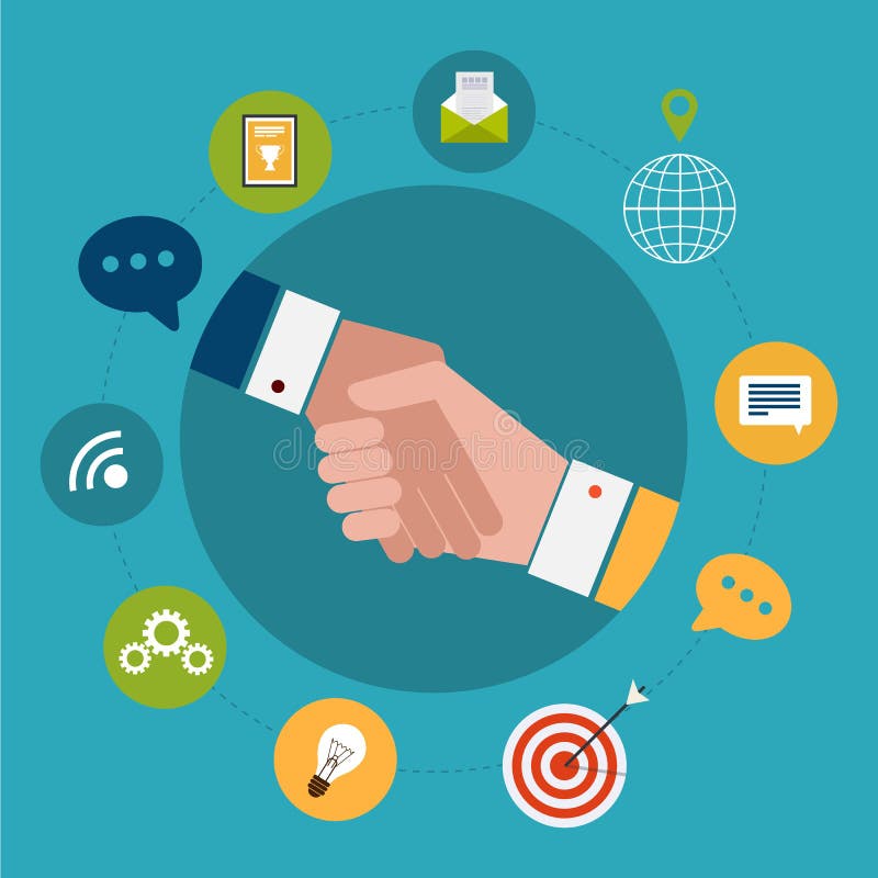 Concept for Partnership and Team Work Stock Vector - Illustration of ...
