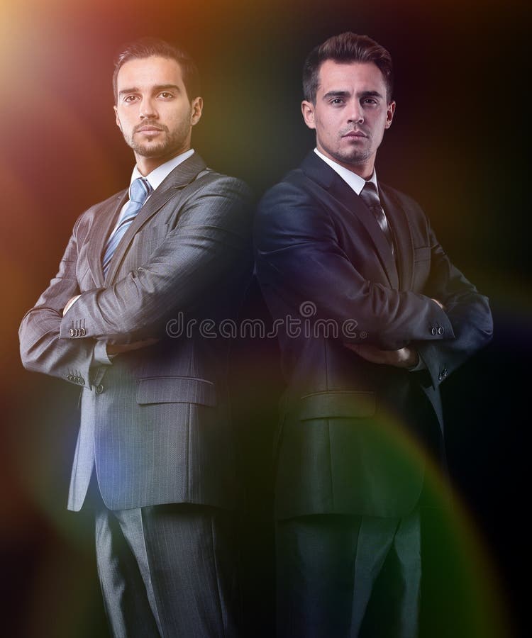 Portrait of Two Business Partners Stock Photo - Image of male, portrait ...