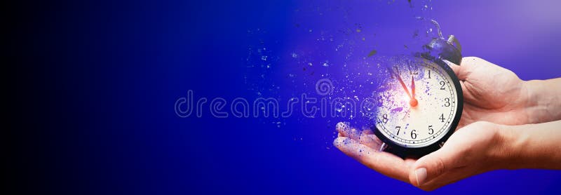 Concept of Passing Away, the Clock Breaks Down into Pieces Stock Image ...