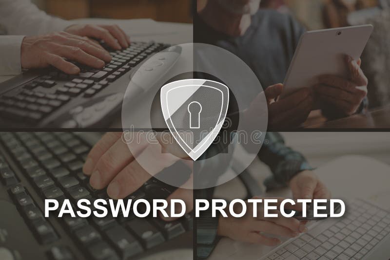 Concept of Password Protected Stock Image - Image of password, secure ...