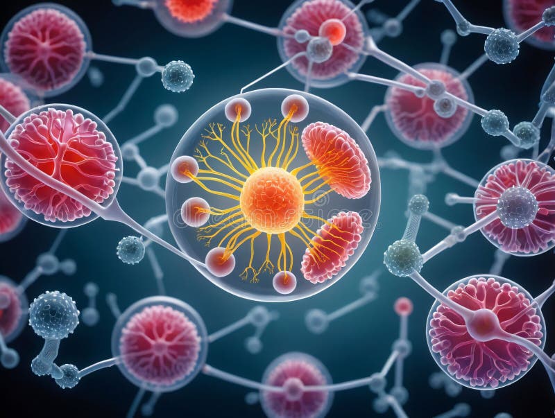 A Pathogen Cell with a Pathogen Inside. Generative AI Stock ...