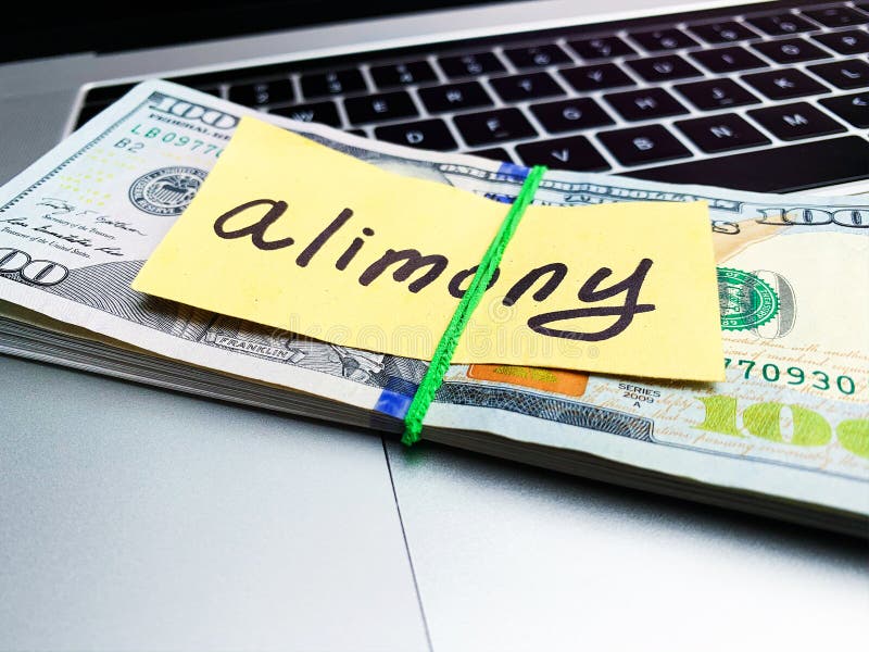 Concept of Paying Alimony, Stack of Money on the Table Stock Photo ...