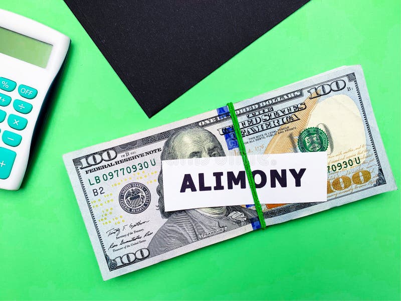 Concept of Paying Alimony, Stack of Money on the Table Stock Photo ...