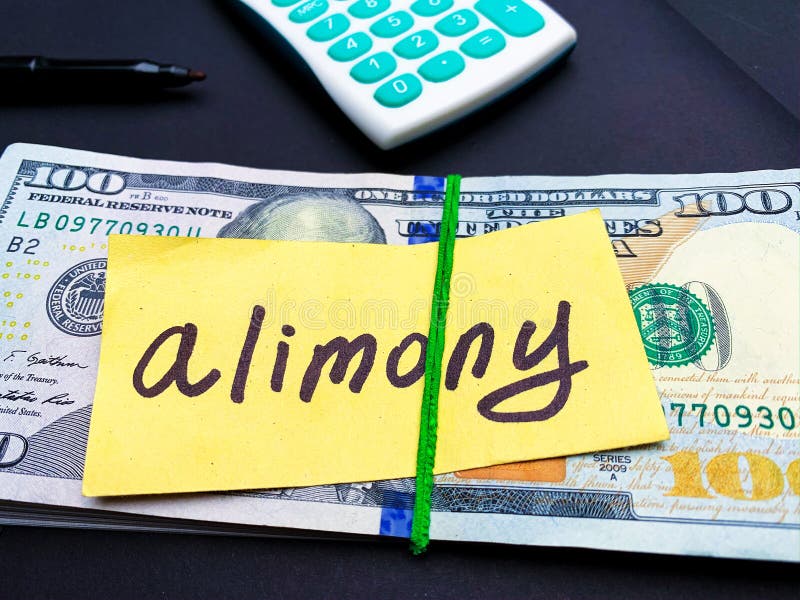 Concept of Paying Alimony, Stack of Money on the Table Stock Image ...