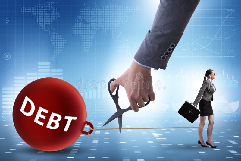 Concept of Paying Off All the Debts Stock Illustration - Illustration ...