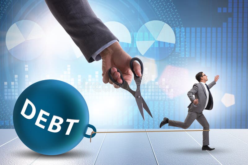 Concept of Paying Off All the Debts Stock Image - Image of risk ...