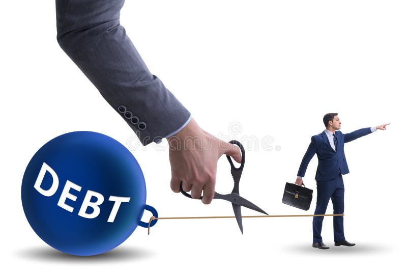 Concept of Paying Off All the Debts Stock Image - Image of cutting ...