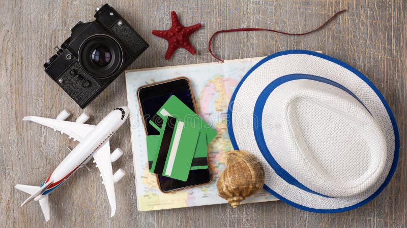 The Concept of Paying for Travel Using Internet Banking, Stock Image ...