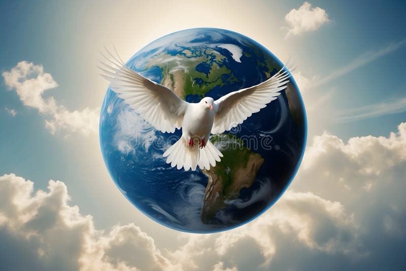 A Concept of Peace with Earth Background Stock Photo - Image of green ...