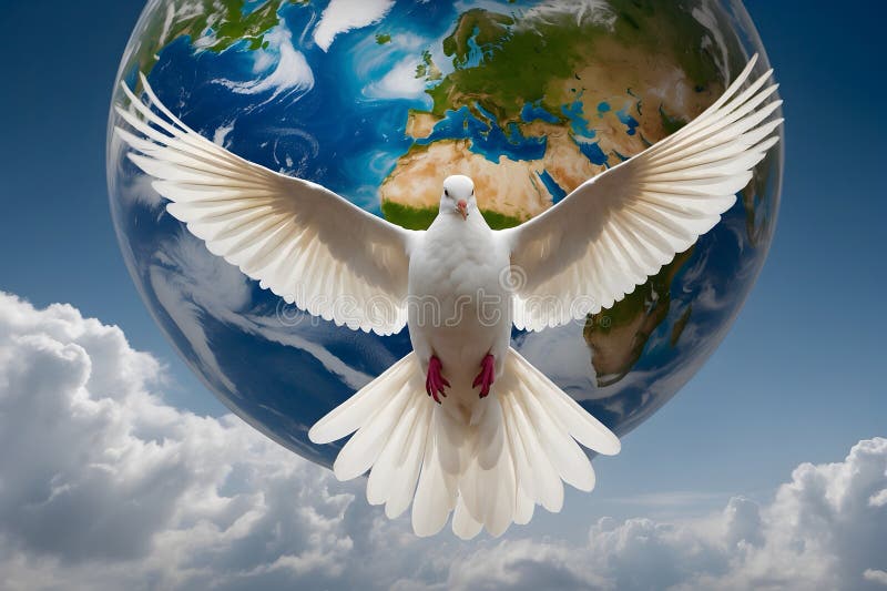 A Concept of Peace with Earth Background Stock Image - Image of ...