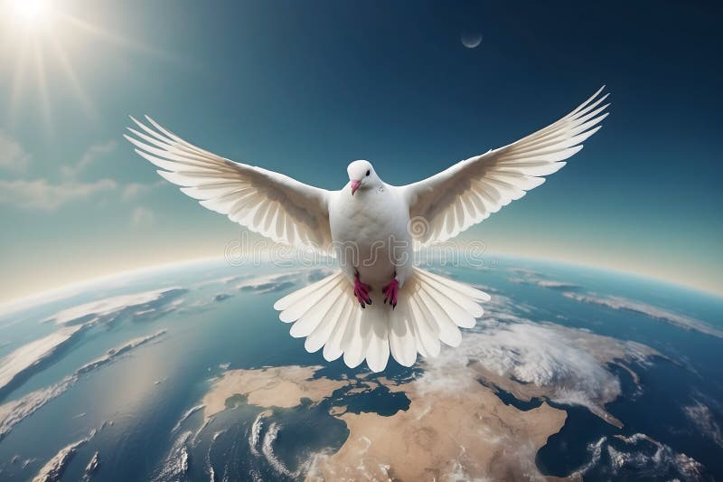 A Concept of Peace with Earth Background Stock Image - Image of water ...