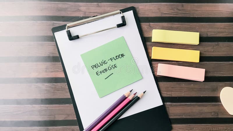 Concept of Pelvic-Floor Exercise Write on Sticky Notes Isolated on ...