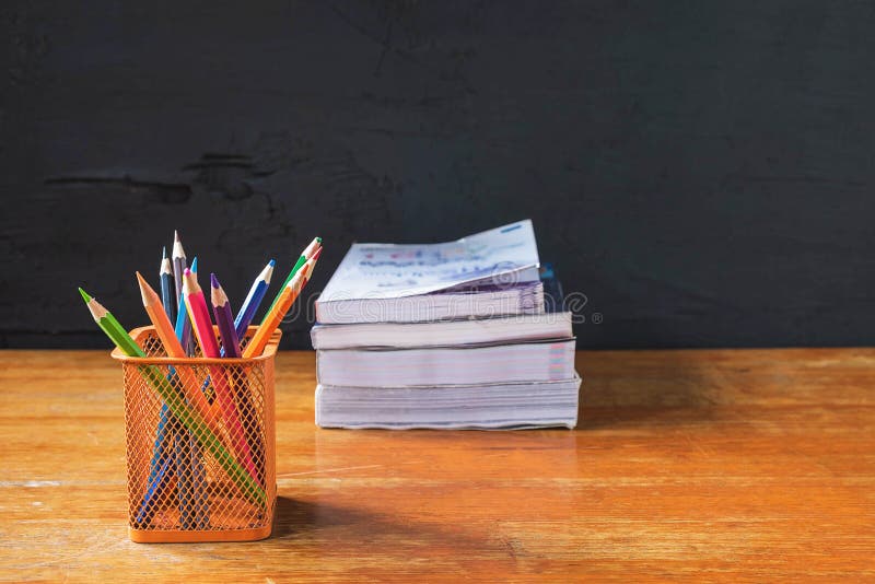 Pencil and Book Education Concept Stock Image - Image of apple ...