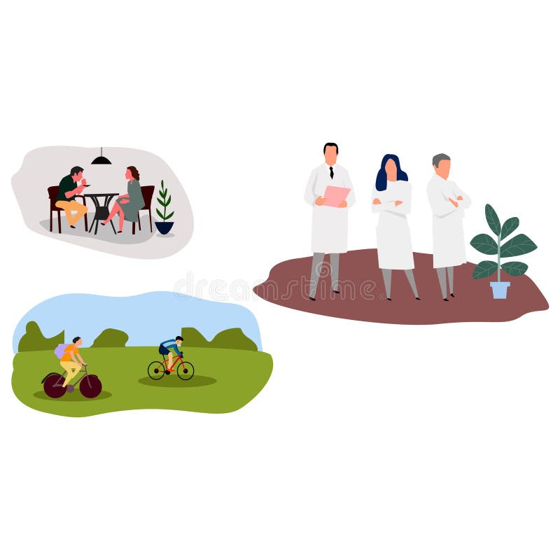 Concept of People in Different Situations. Vector Stock Vector ...
