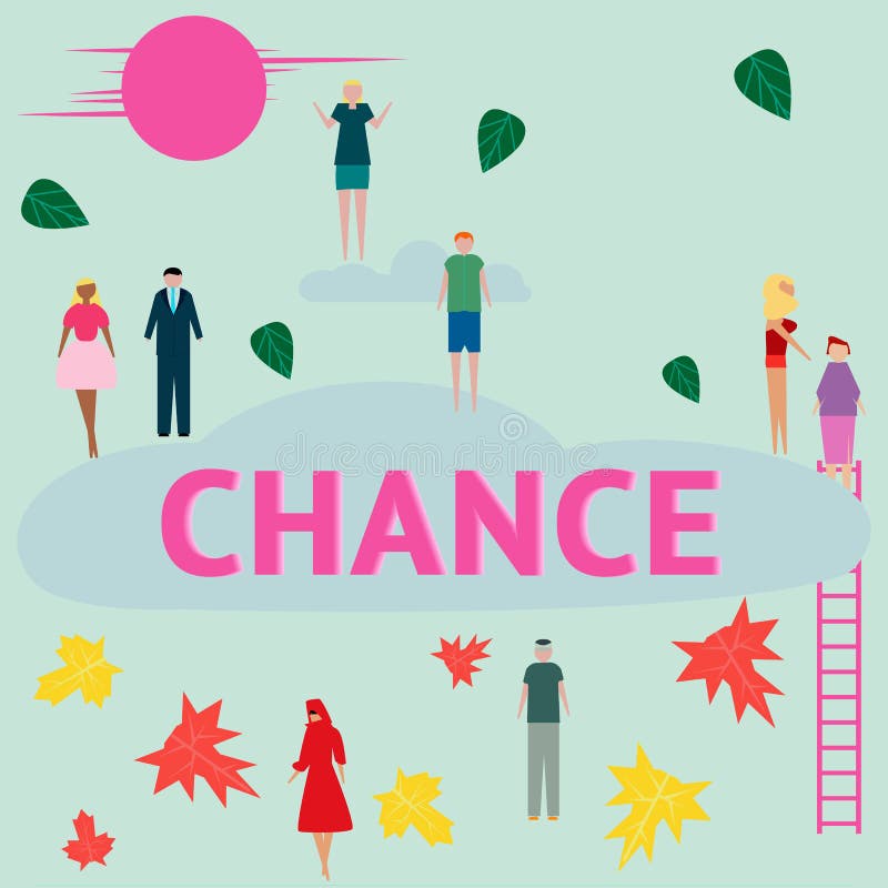 Concept. People are Looking for a Chance Stock Vector - Illustration of ...