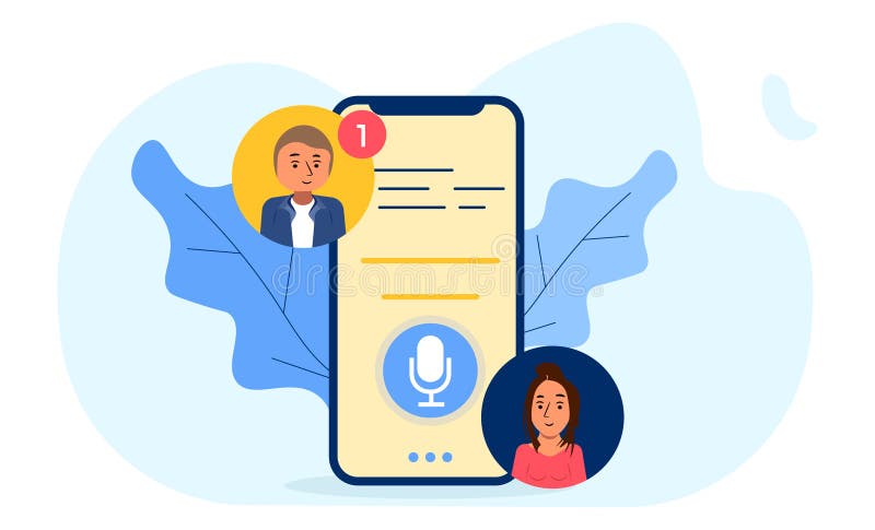 Concept with People Message Chatting in a Flat Design Stock Vector ...