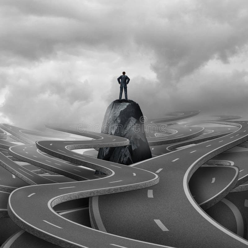 Symbole Perdu Et Confus De Poteau Indicateur Illustration Stock ...