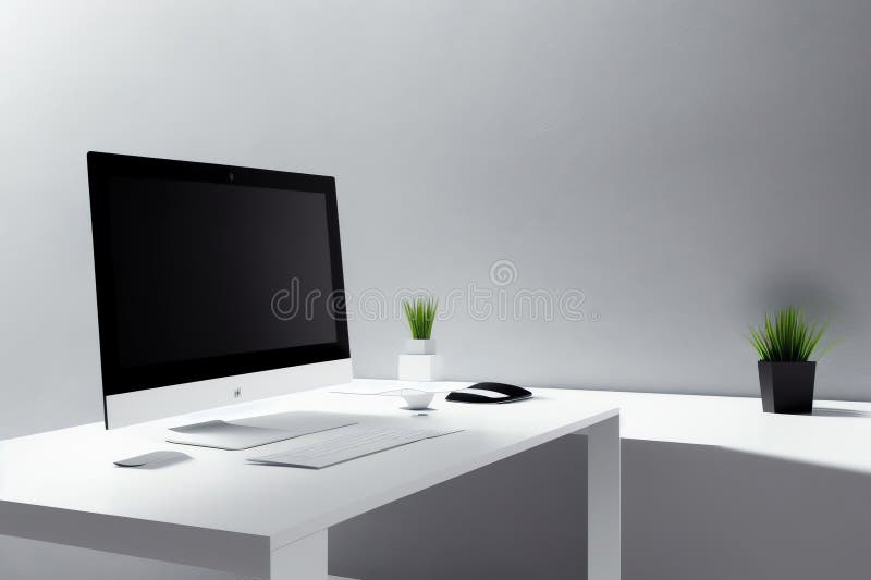 The Perfect Canvas a Blank White Computer Monitor for Your Next Web ...