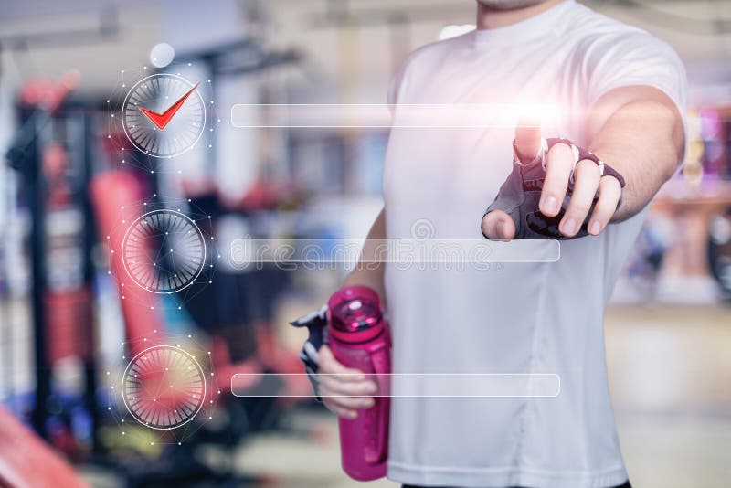 The Concept of Performing Tasks during the Workout Stock Image - Image ...