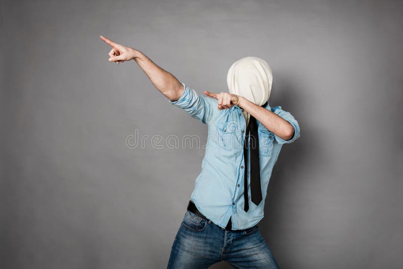 Concept with a Person with Face Under a Textile Material Stock Photo ...