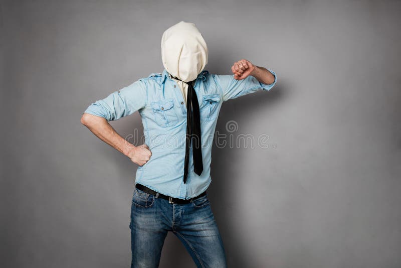 Concept with a Person with Face Under a Textile Material Stock Photo ...