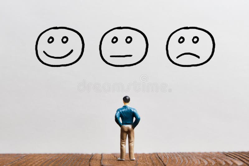 The Concept of a Person in Front of Different Moods of Good, Calm and ...