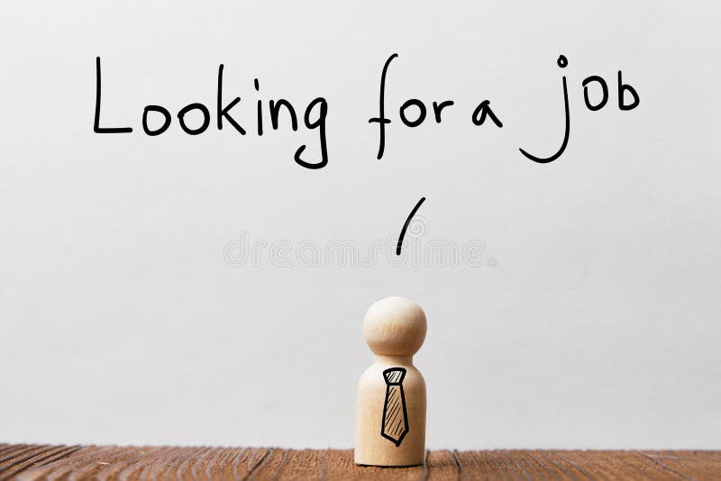 The Concept of a Person Who is Looking for a Job Stock Photo - Image of ...